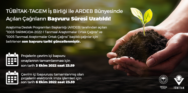 TÜBİTAK-TAGEM İşbirliği ile ARDEB Bünyesinde Açılan Çağrıların Başvuru ...